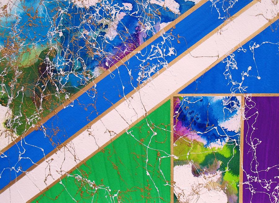 Angular Abstract In Blue By Louise Adams