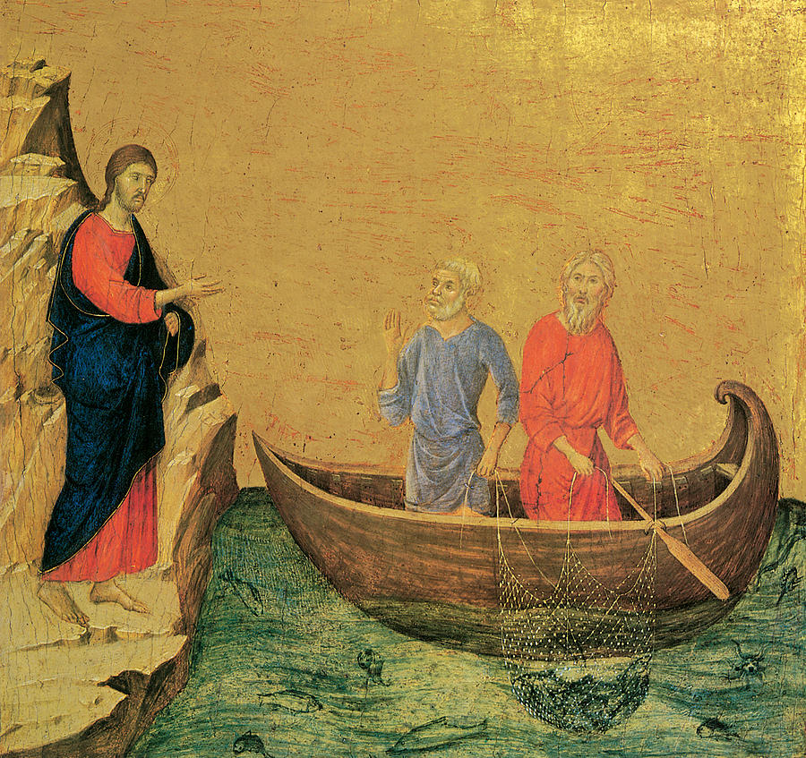 The Calling Of The Apostles Peter And Andrew Painting by Duccio Di Buoninsegna