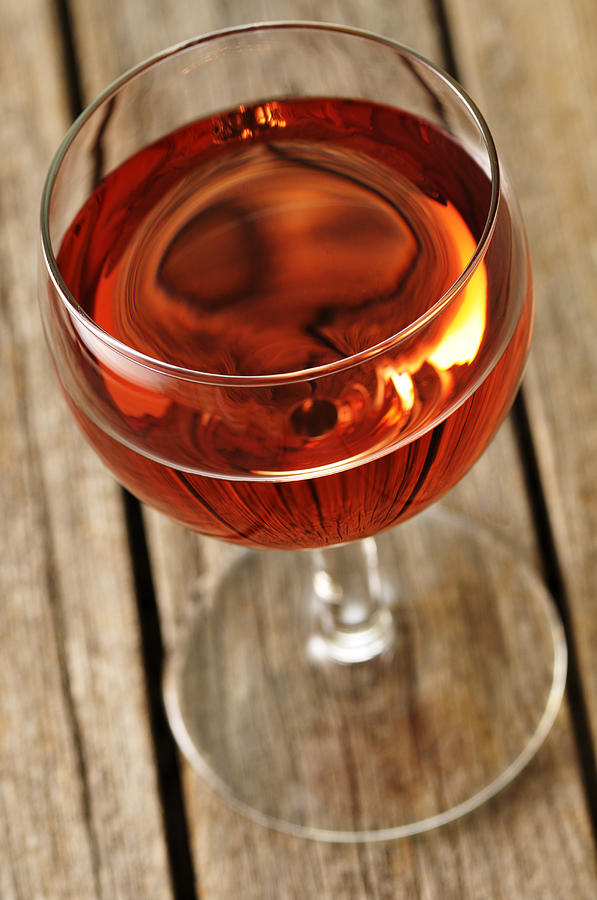 Glass Of Rose Wine Photograph By Jean Christophe Riou