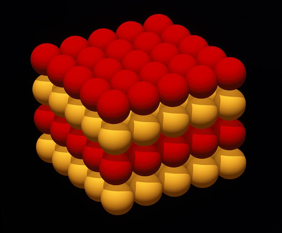 Model Of A Simple Cubic Crystal Lattice Photograph by Model Of A Simple Cubic Crystal Lattice Photograph by