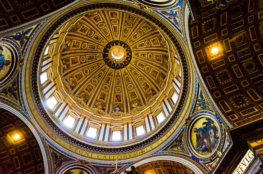 St Peter's Basilica Dome Photograph by Jon Berghoff