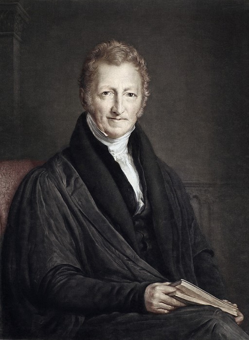 Thomas Malthus Colour Portrait Population By Paul D Stewart