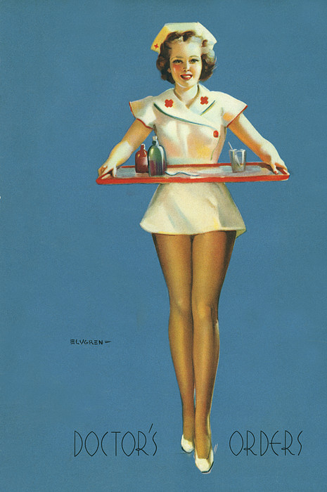 Gil Elvgrens Pin Up Girl Greeting Card By Underwood Archives