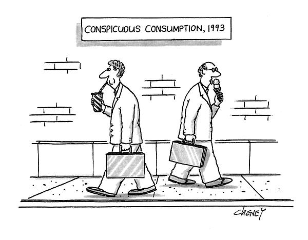 Conspicuous Consumption Coffee Mug by Tom Cheney - Conde Nast