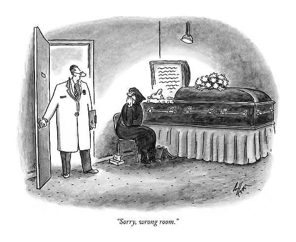 Sorry, Wrong Room Greeting Card by Frank Cotham