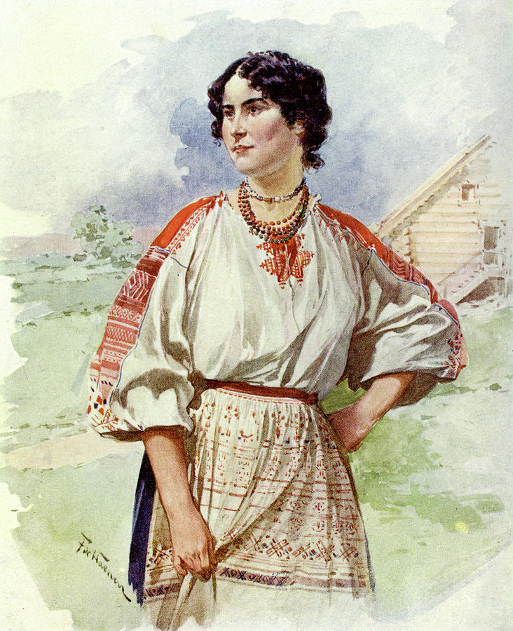 A Servant Woman In A Summer Dress Drawing by Mary Evans Picture Library ...