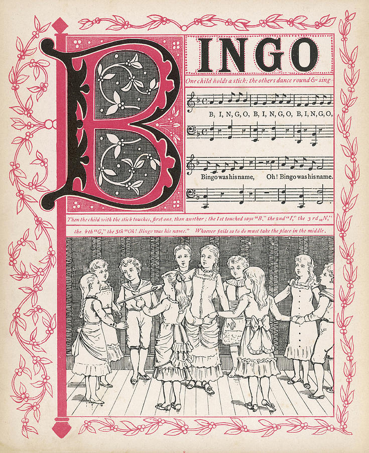 B, I, N, G, O, Oh! Bingo Was His Name Drawing by Mary Evans Picture ...