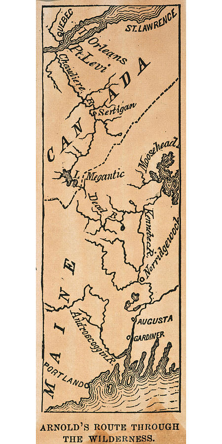 Benedict Arnold: Map, 1775 Photograph by Granger - Fine Art America