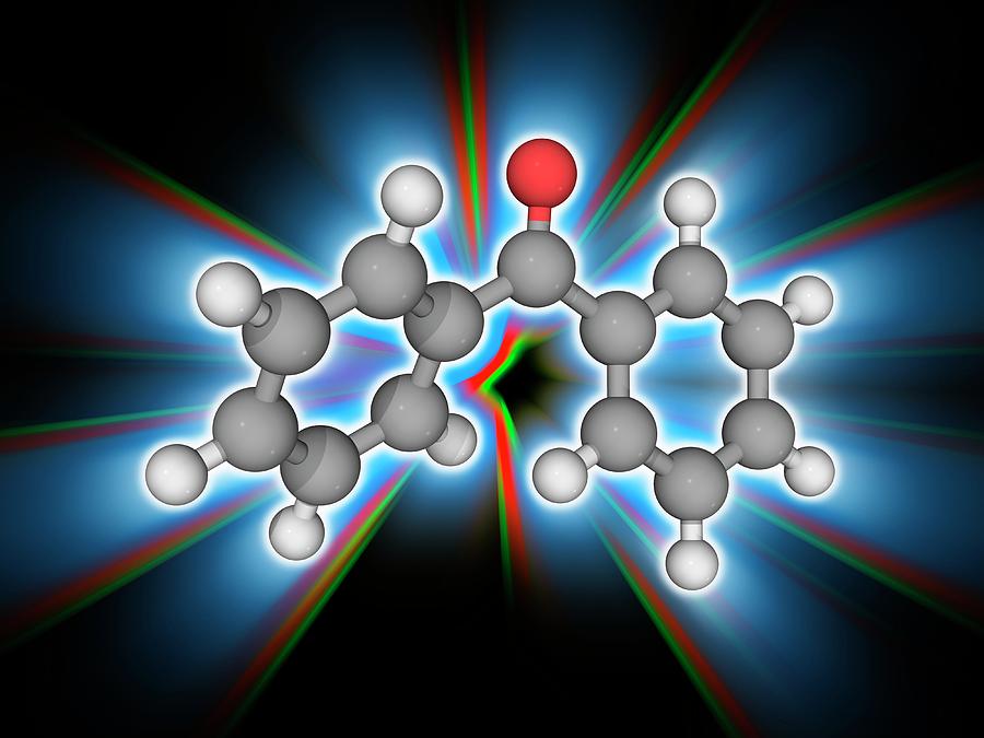 Benzophenone Organic Compound Molecule Photograph by Laguna Design ...