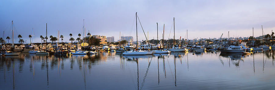 Boats At A Harbor, Newport Beach Photograph by Panoramic Images - Fine ...