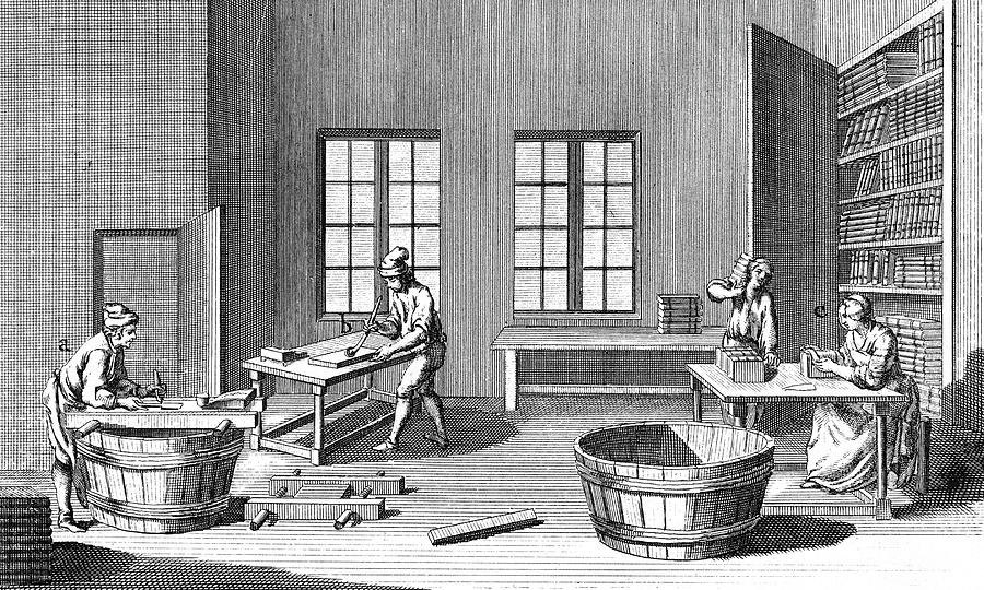 Bookbinding, 18th Century Painting by Granger - Fine Art America