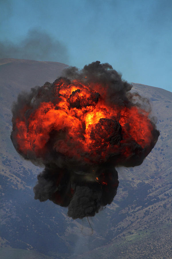 Controlled Explosions At Warbirds Photograph by David Wall - Fine Art ...