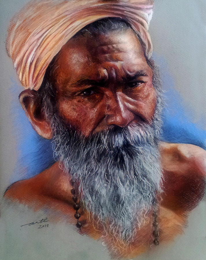 Devotee #1 Painting by Arti Chauhan - Fine Art America