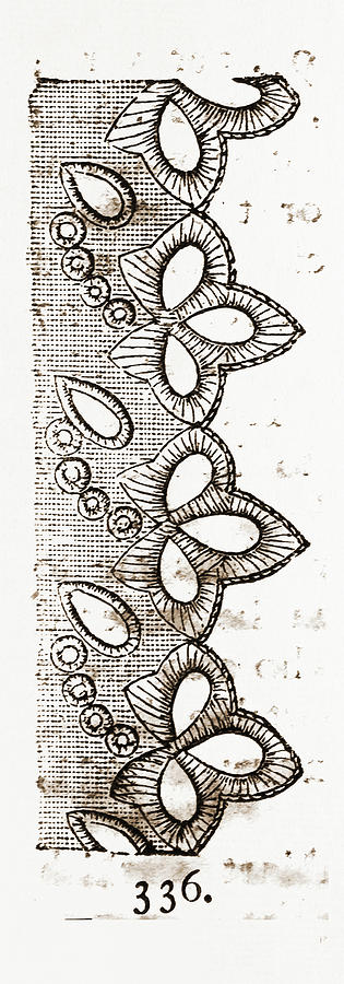 Embroidered Edging, Needlework Drawing by Litz Collection | Fine Art ...