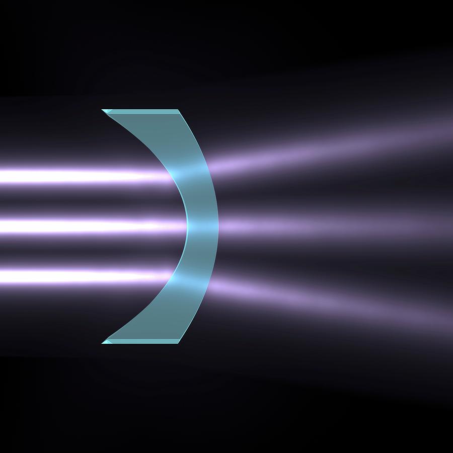 Light Refraction With Concave convex Lens Photograph By Russell Kightley