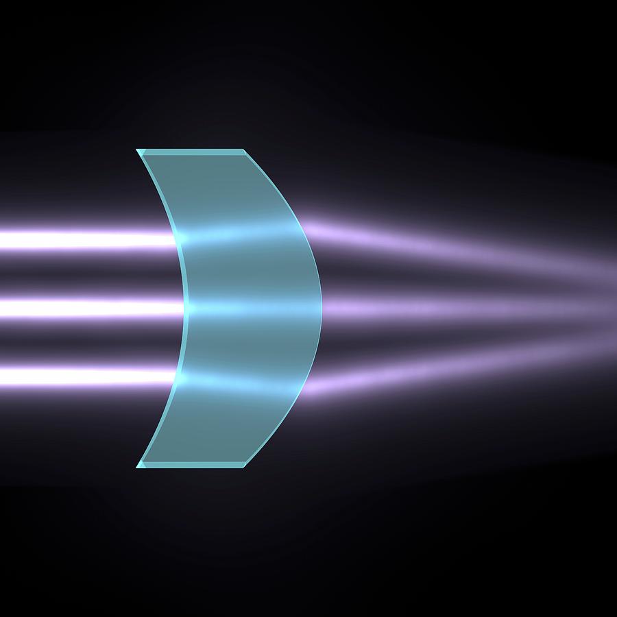 Light Refraction With Convex concave Lens Photograph By Russell Kightley
