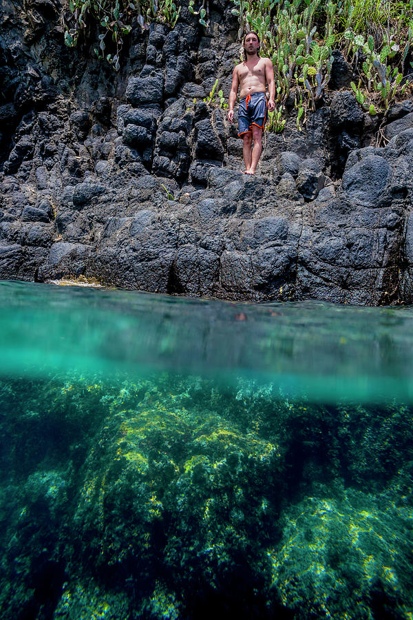 Man Ready For Jumping Off Cliff Photograph by Konstantin Trubavin - Fine Art America