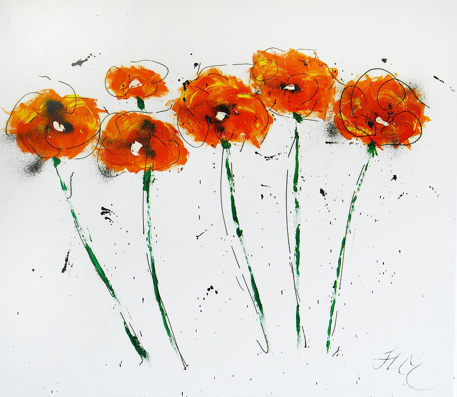 Mohn Painting by Helmut Mayer - Fine Art America