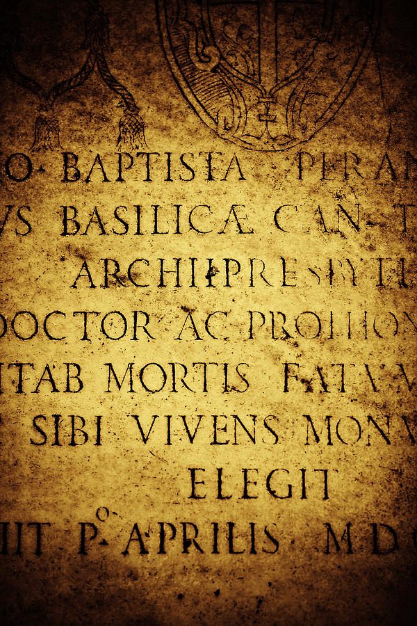 Roman Script Characters #1 Photograph by Roberto Adrian - Pixels