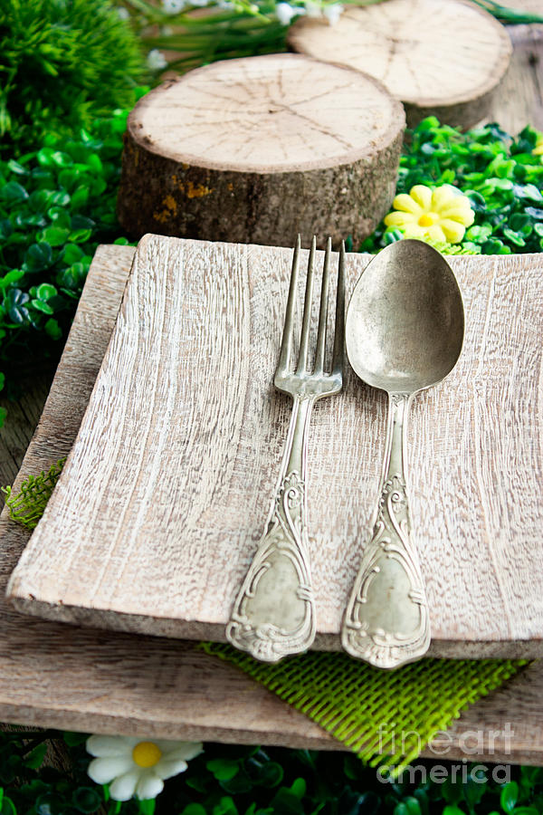 Rustic table setting #1 Photograph by Mythja Photography - Pixels