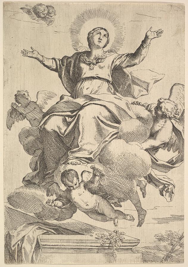 The Assumption Of The Virgin Drawing by Carlo Maratti | Fine Art America