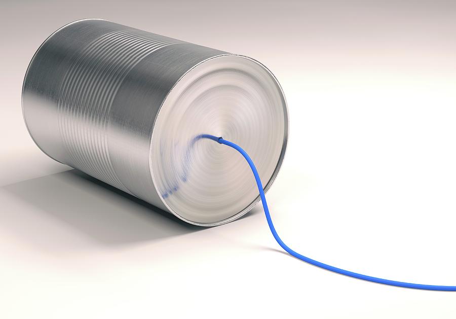 Tin Can Telephone Photograph by Ktsdesign - Fine Art America