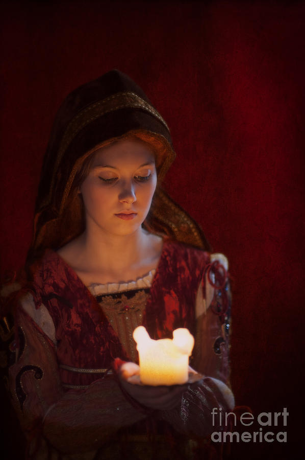 Tudor Medieval Woman Holding A Candle Photograph By Lee Avison Fine