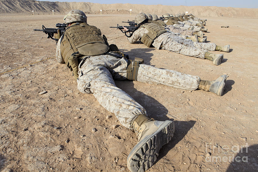 U.s. Marines Conduct A Battlefield Zero #1 Photograph by Stocktrek ...