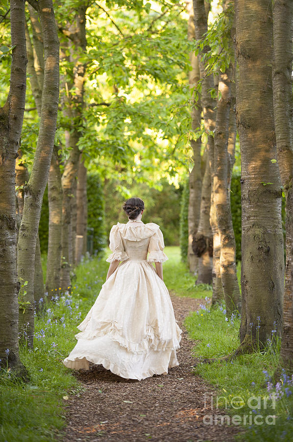 Victorian Woman In An Avenue Of Trees In Summer Photograph By Lee