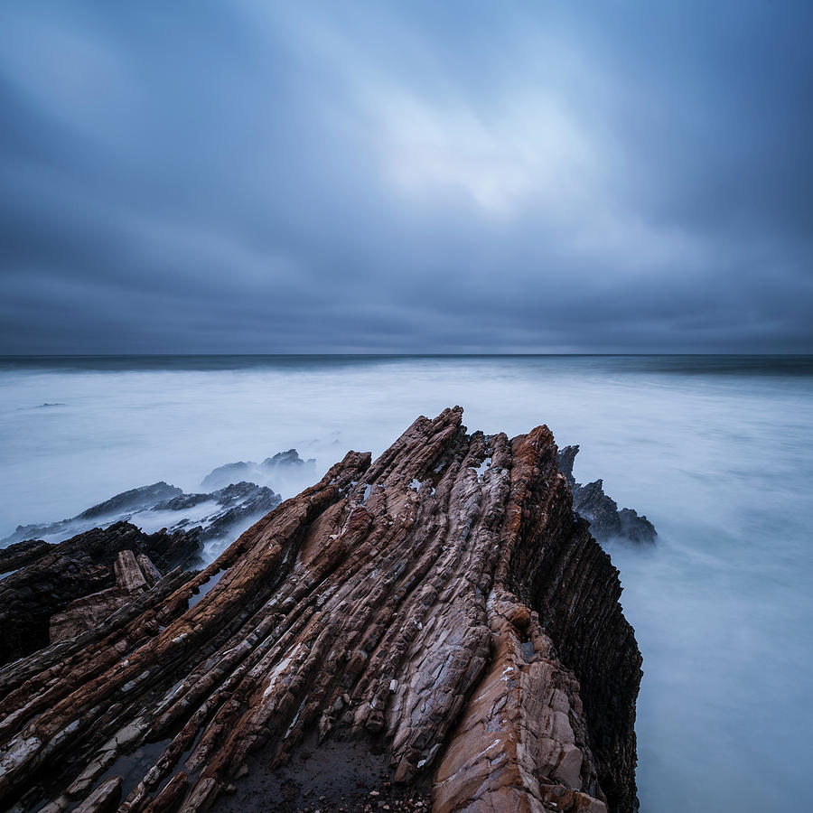 Waves Crash Over Tidal Rocks At Dusk Photograph by Cody Duncan - Fine ...