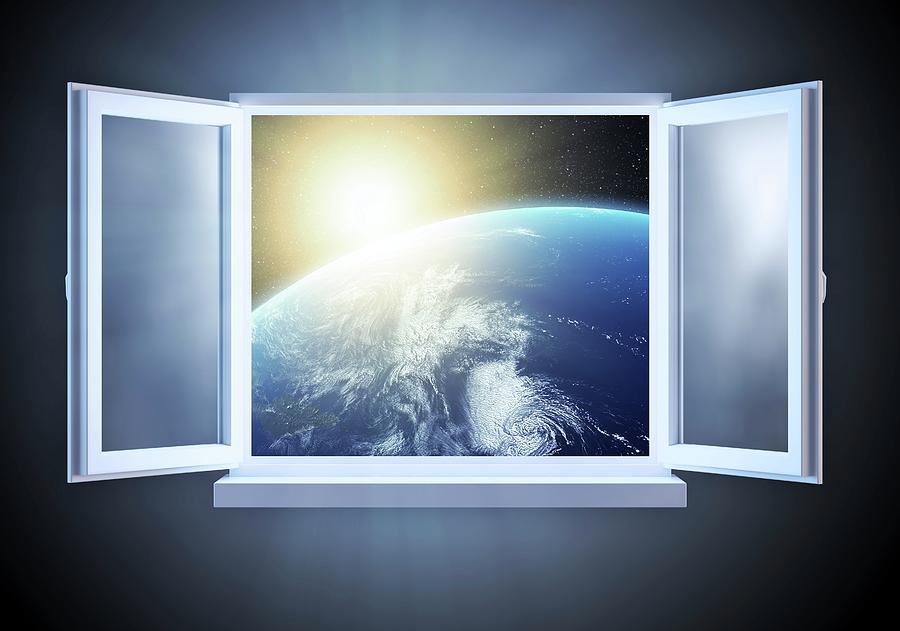 Window On The World Photograph by Andrzej Wojcicki/science Photo Library