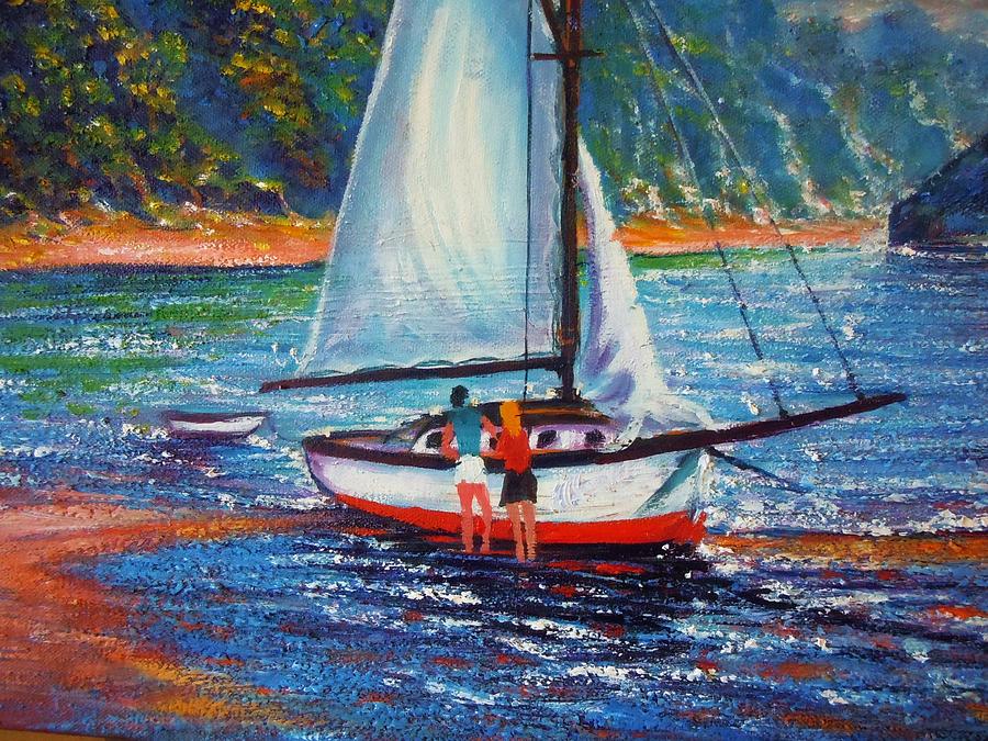 Blissful moments in the Stream Painting by Joseph Ruff | Fine Art America