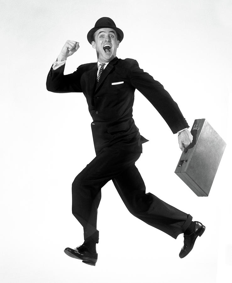 1950s 1960s Happy Excited Exuberant Man Photograph by Vintage Images ...