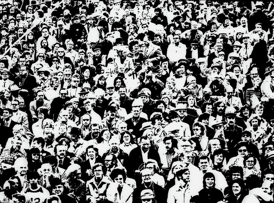 1960s Posterization Of Large Crowd Photograph By Vintage Images