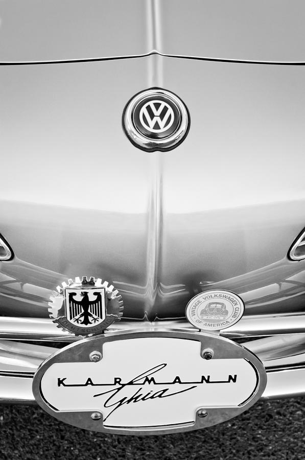 1967 Volkswagen VW Karmann Ghia Emblems Photograph by Jill Reger - Pixels