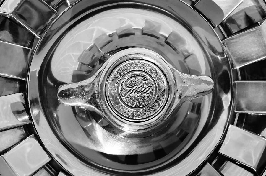 1962 Ghia L6.4 Coupe Wheel Emblem -2169BW Photograph by Jill Reger - Fine Art America