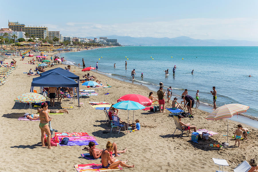 Benalmadena Costa, Spain. Beach Scene Photograph by Ken Welsh - Fine ...
