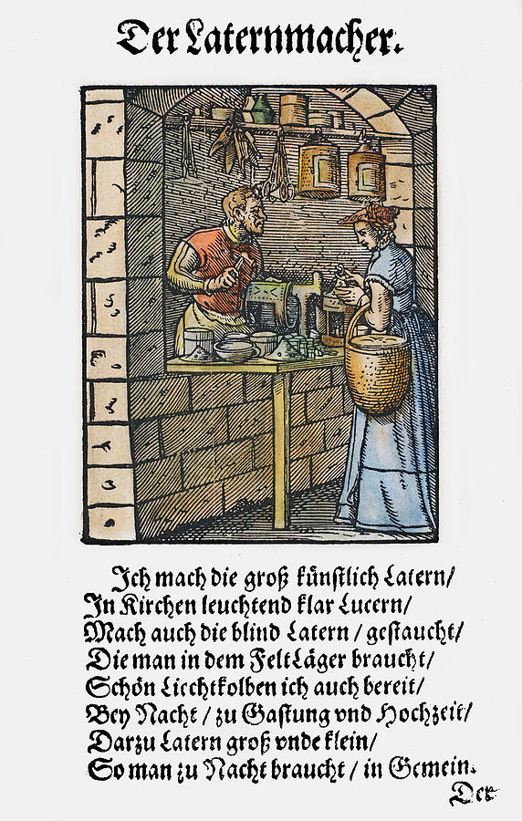 Lantern Maker, 1568 Painting by Granger - Fine Art America