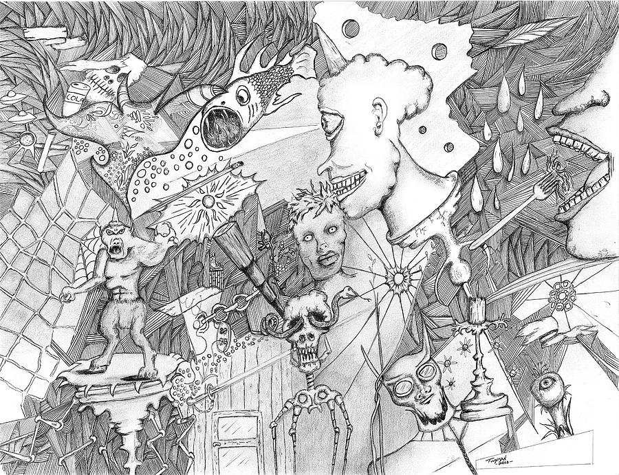 Laser Fish Drawing by Dan Twyman - Fine Art America