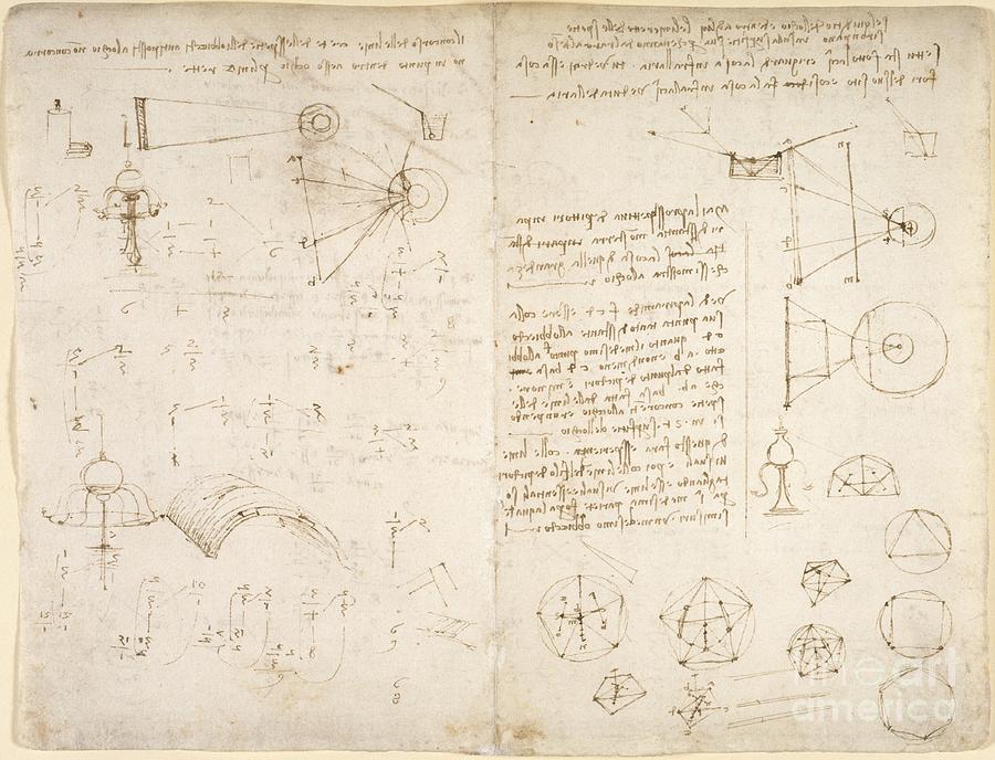 Notes By Leonardo Da Vinci, Codex Arundel Photograph by British Library