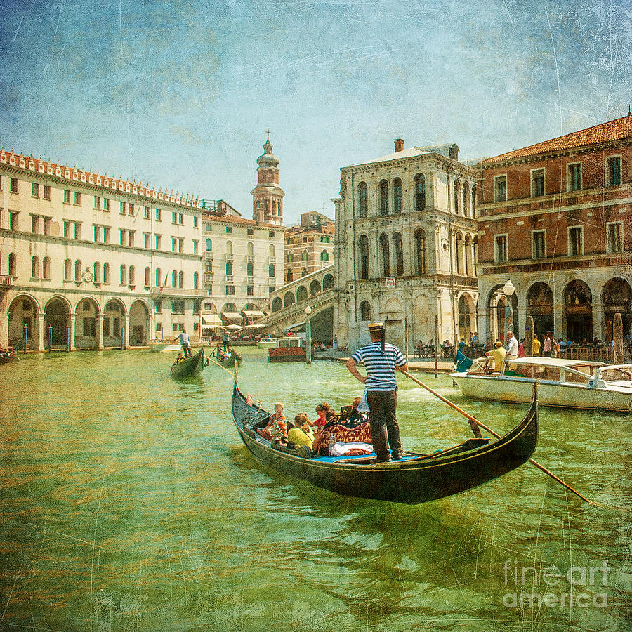 Vintage image of Grand Canal Venice #2 Photograph by Konstantin ...