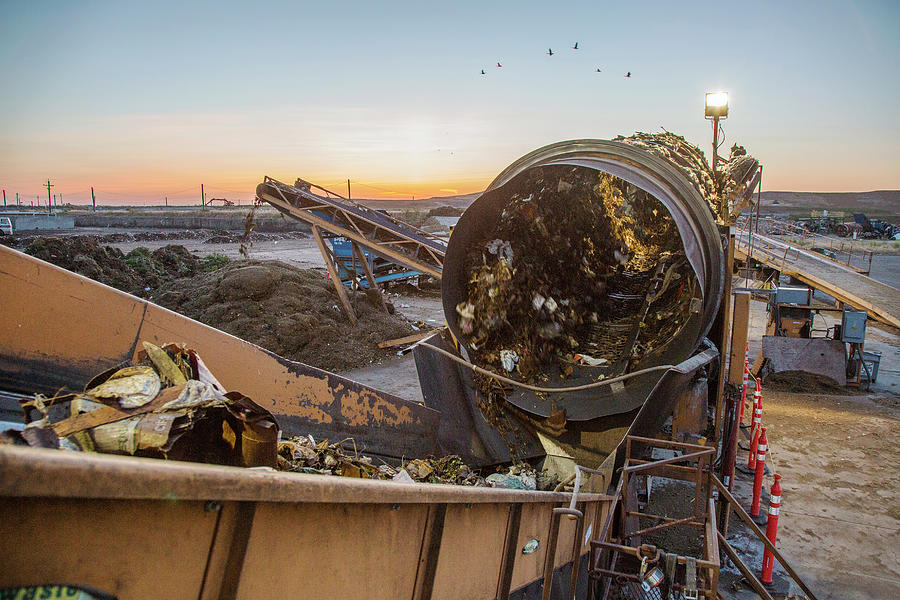 Waste Sorting At Composting Facility Photograph by Peter Menzel