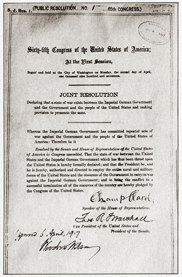 World War I Declaration Painting by Granger - Fine Art America