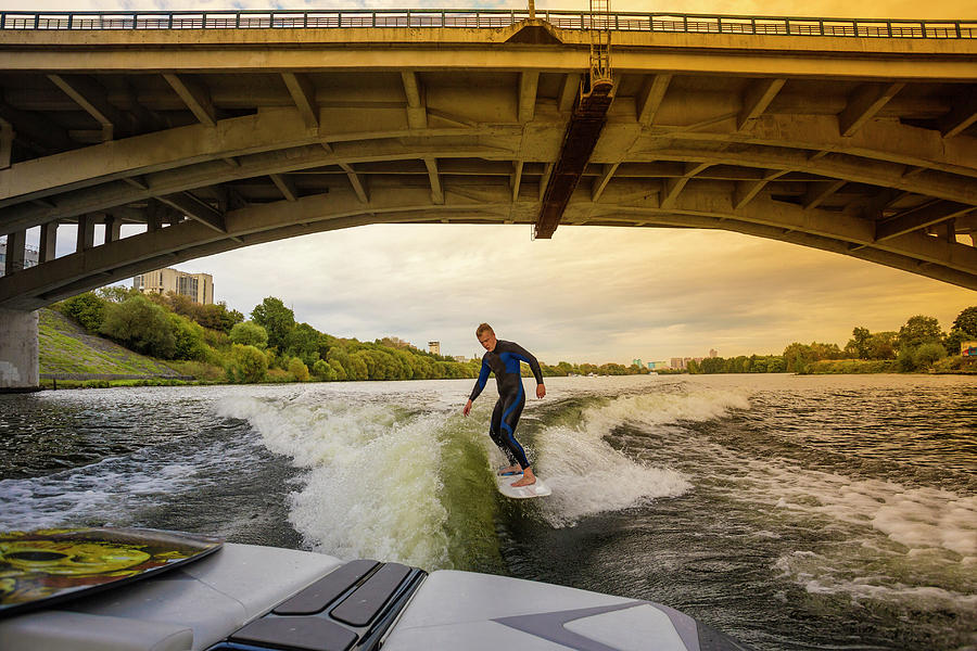 Autumn Wake Surfing Photograph by Konstantin Trubavin | Fine Art America