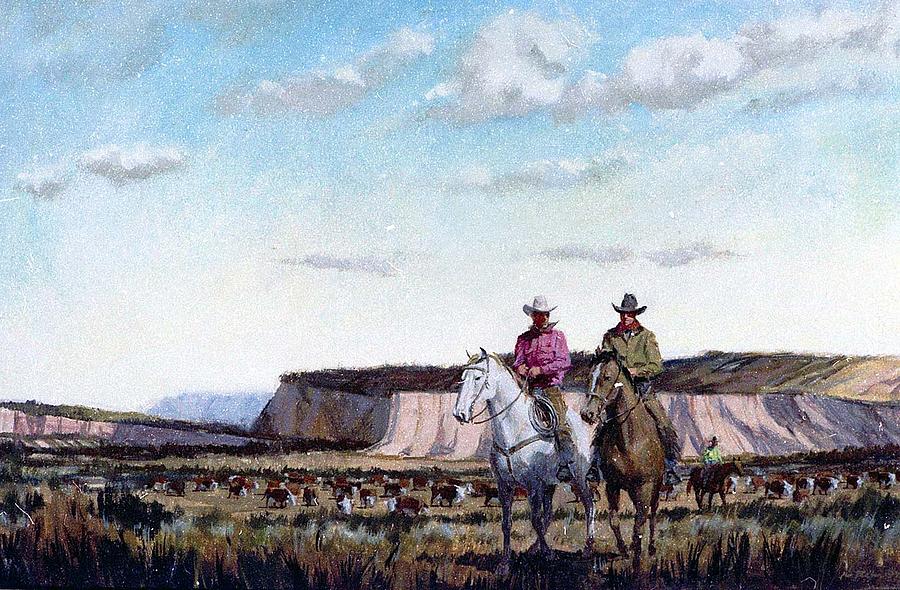 2cowboys Painting by Ken Duffin - Fine Art America