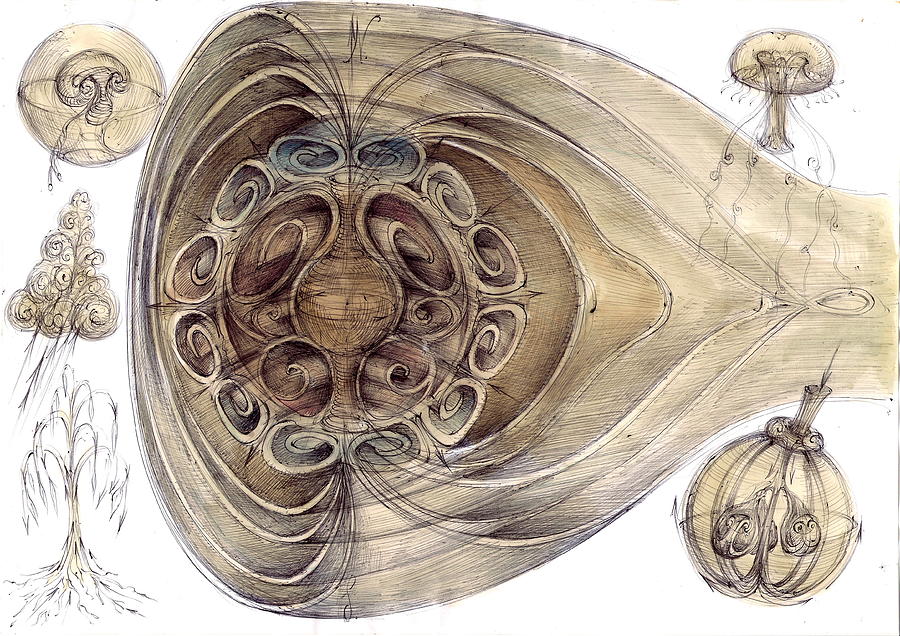 3. Earth the unity Drawing by Gabriel Kelemen - Pixels
