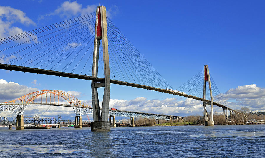 3 Fraser River Bridges Photograph by David Oberman - Fine Art America