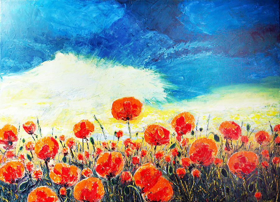 Mohn Painting by Helmut Mayer - Fine Art America