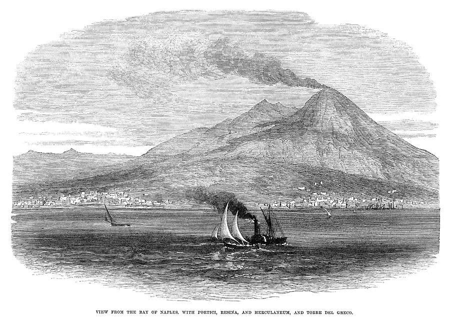 Mount Vesuvius, 1872 #3 Painting by Granger - Pixels