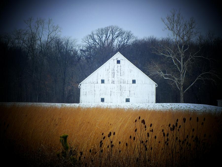 White Barn Photograph by Michael L Kimble - Fine Art America